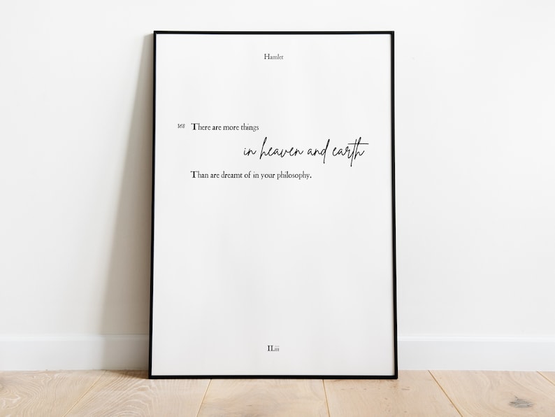 Hamlet Literary Quote Print | PRINTABLE William Shakespeare Instant ...