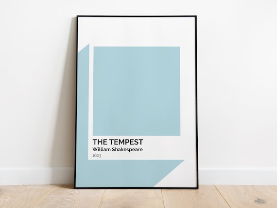 The Tempest Paint Chip Art PRINTABLE William Shakespeare - Etsy