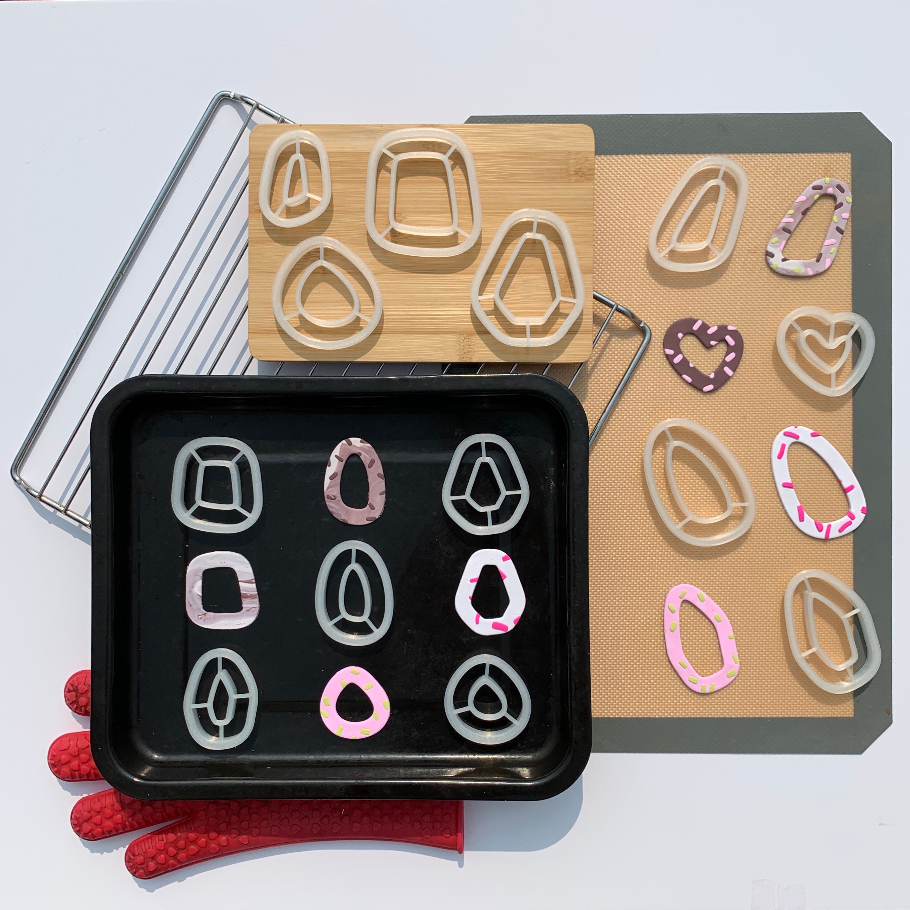 Craft Supplies & Tools Ceramics & Pottery Square Donuts Clay Cutter Set ...