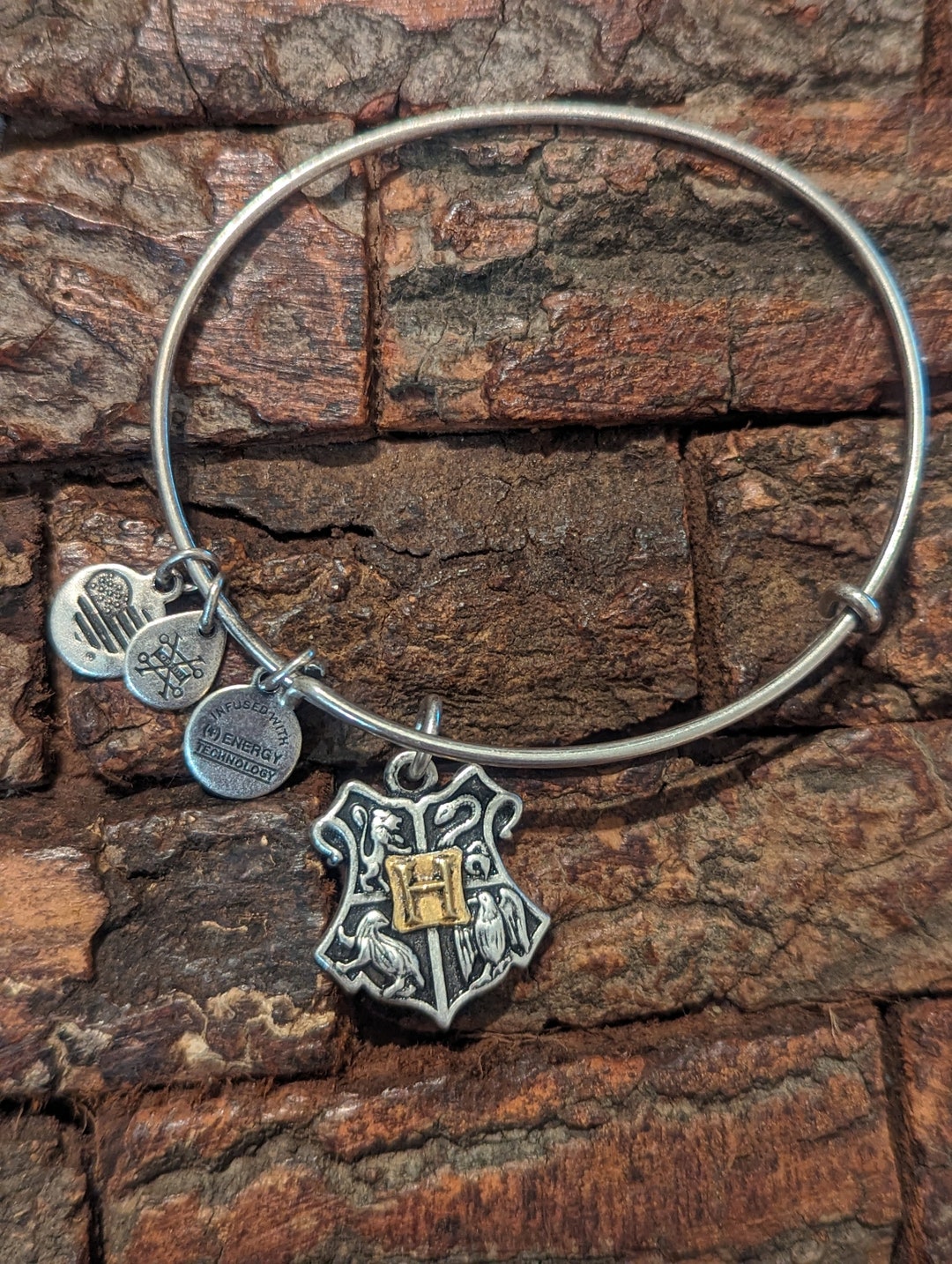 Alex and Ani Hogwarts Crest Two Tone Charm Bangle - Etsy
