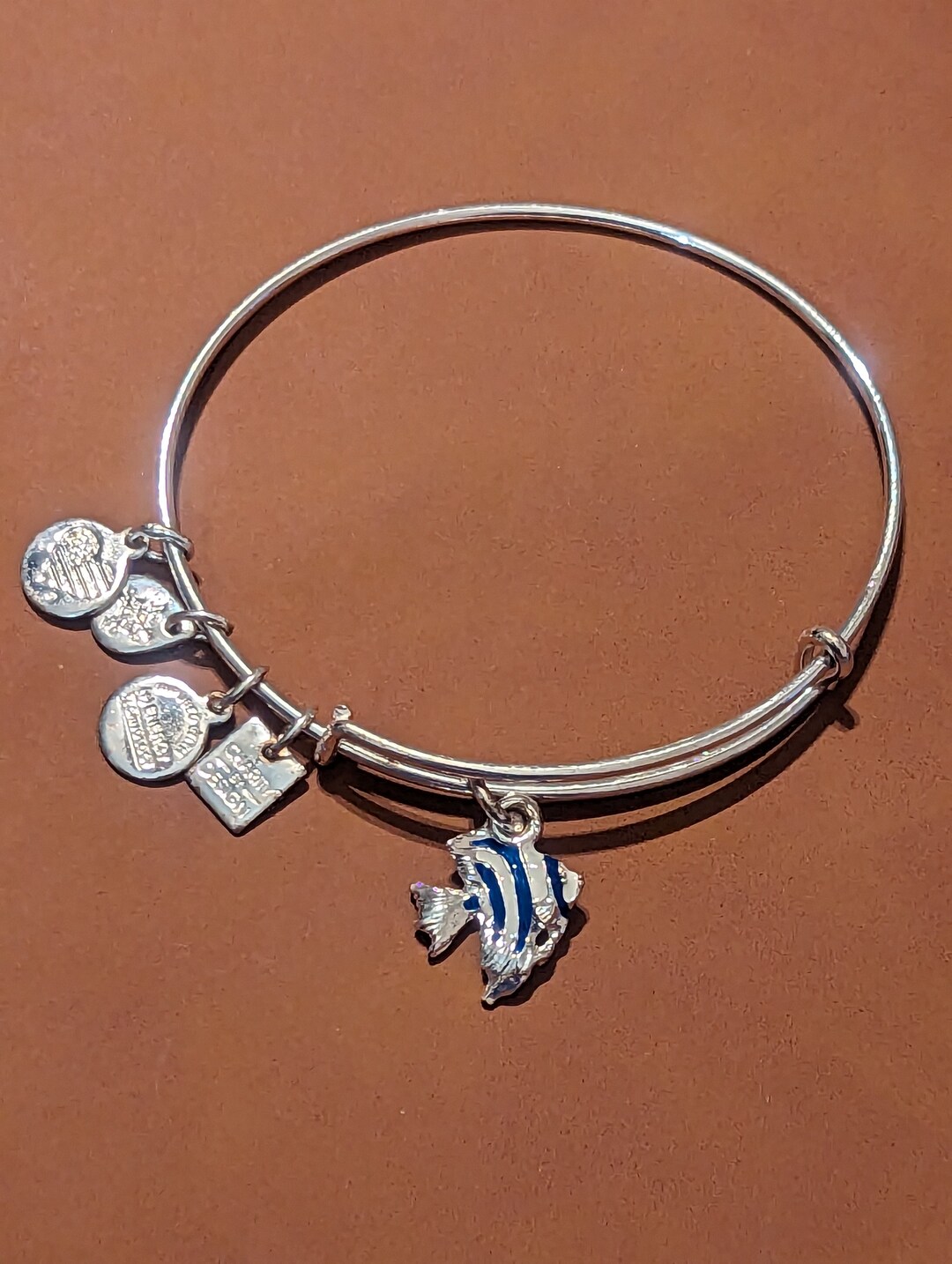 Alex and Ani Angel Fish Charm Bangle in Shiny Silver - Etsy