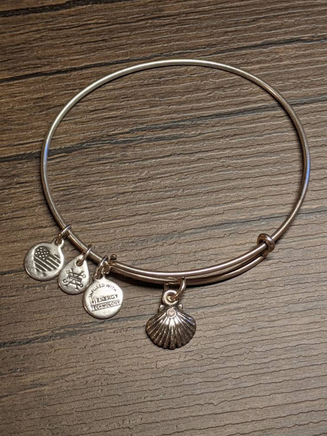Alex and Ani Shell Charm Bangle Bracelet - Etsy
