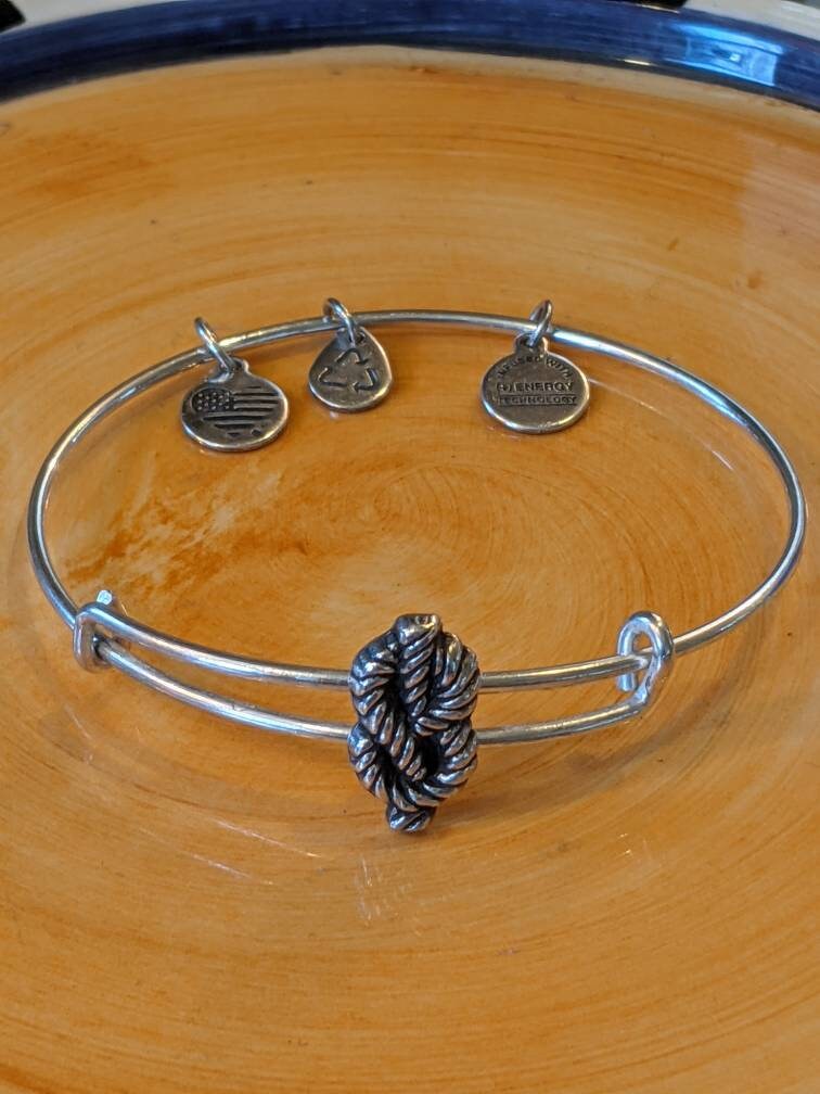 Alex and Ani Sailor s Knot Slider Charm Bangle Bracelet Etsy