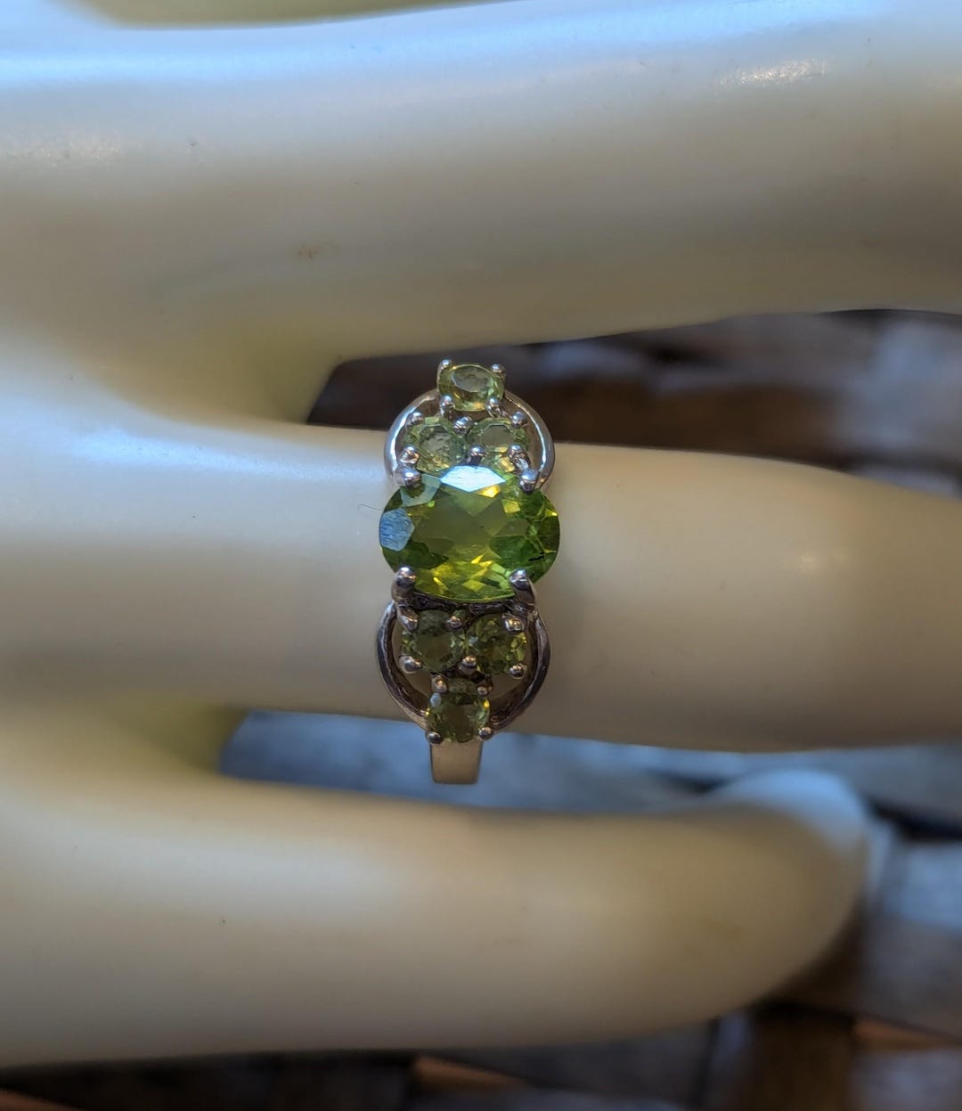 Vintage Sterling Silver and Peridot Multi Gemstone Ring Size 6.75 - Etsy