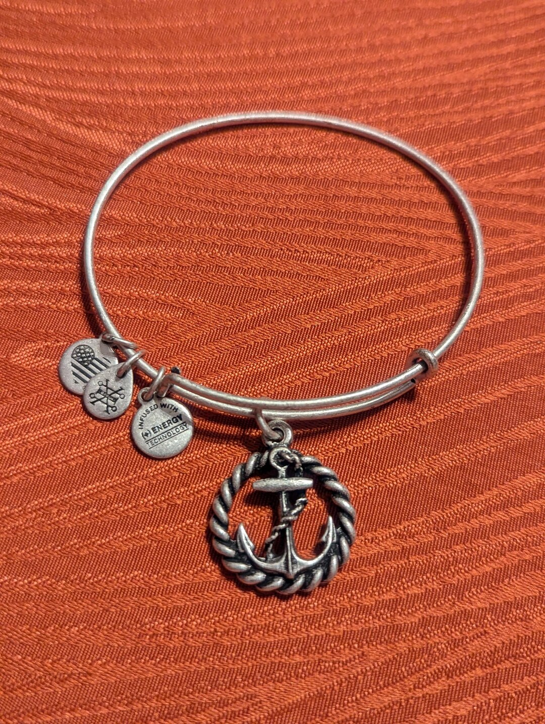 Alex and Ani Anchor Charm Bangle Bracelet - Etsy