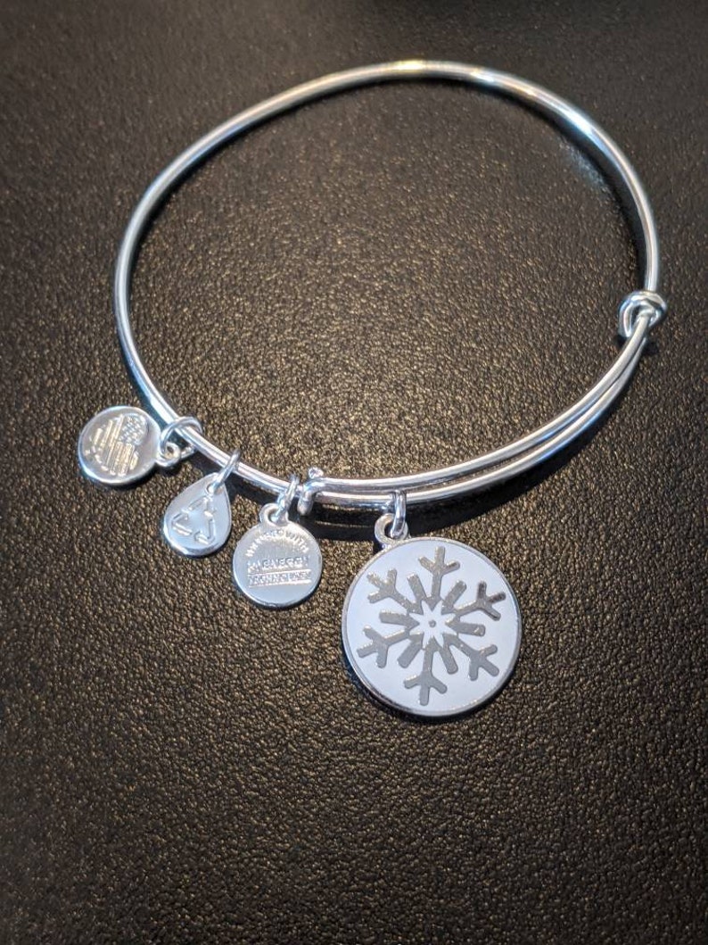 Alex and Ani Snowflake Charm Bangle Bracelet | Etsy Alex and Ani Snowflake Charm Bangle Bracelet | Etsy