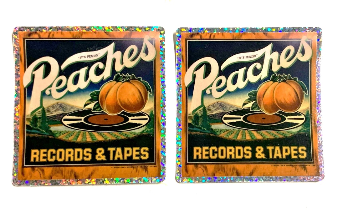 Peaches Records & Tapes Small Glitter Logo X 4 - Etsy