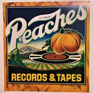 PEACHES RECORDS & TAPES Logos X 2 - Etsy