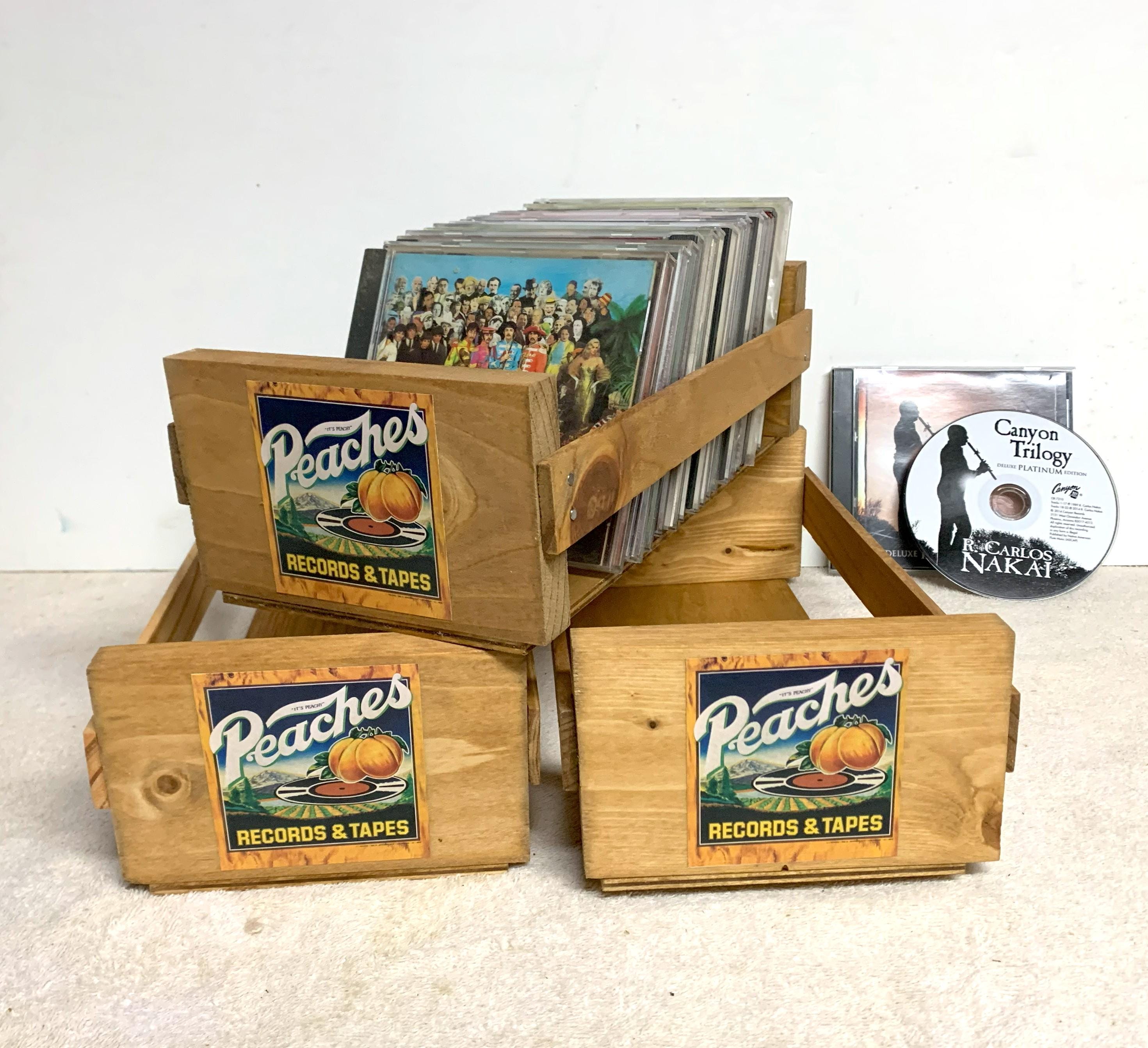 PEACHES RECORDS & TAPES Storage Crate for Cd's and Dvd's - Etsy