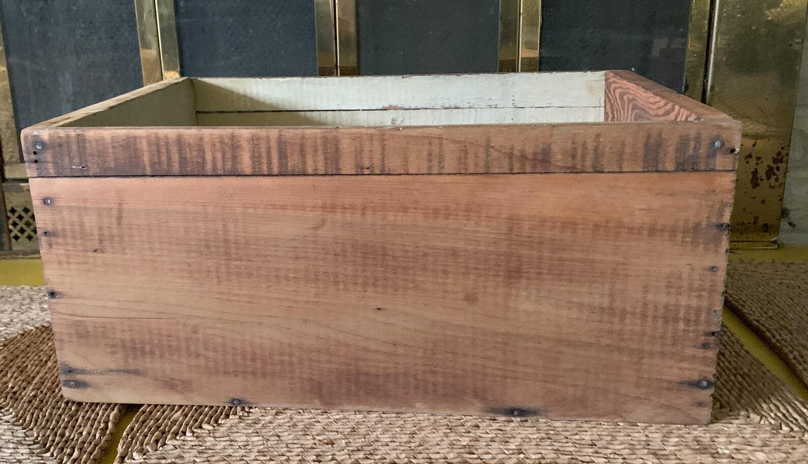 Rustic CREST Storage Crate - Etsy