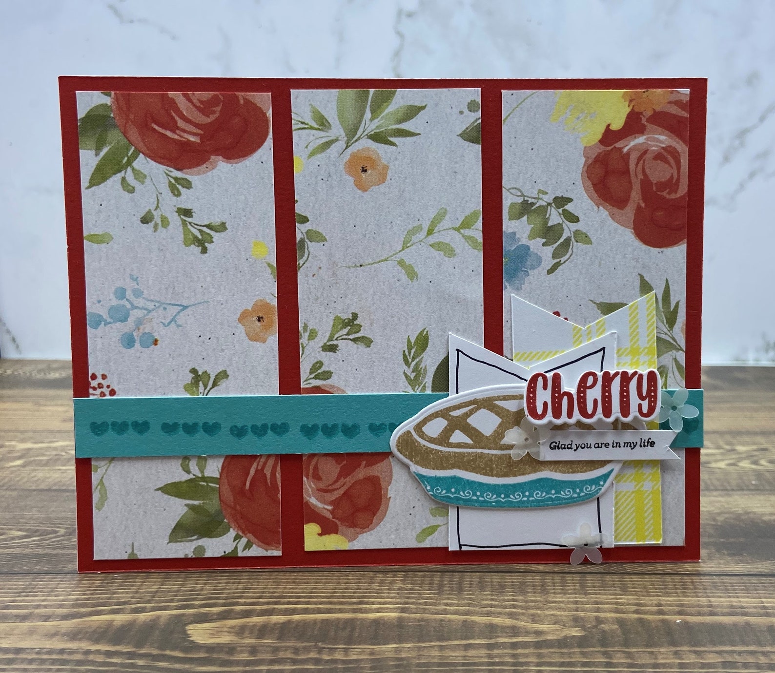 Sweet Retro-style Cherry cards set of 4 handmade greeting - Etsy.de
