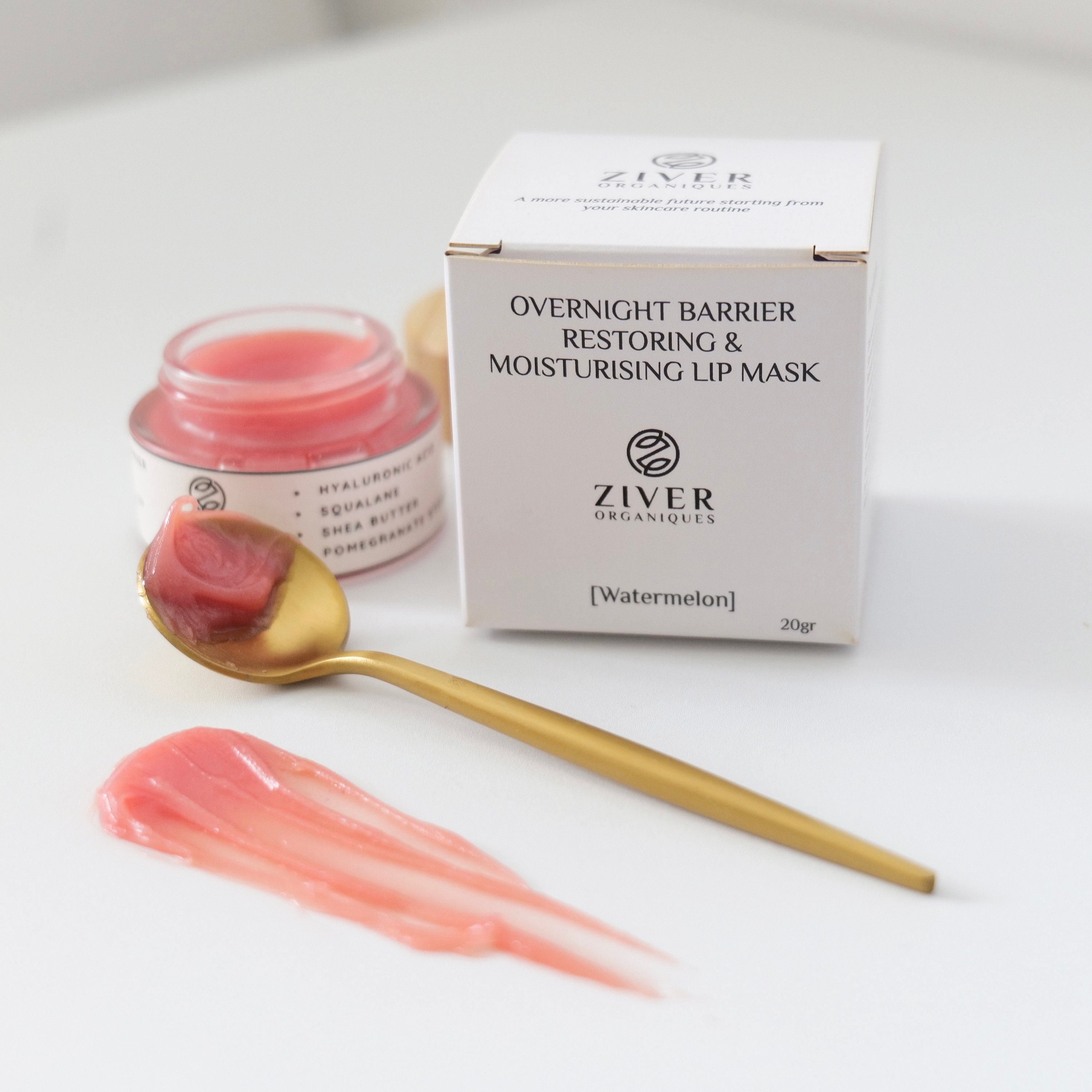 Watermelon Overnight Lip Mask With Hyaluronic Acid Squalane Shea Butter ...