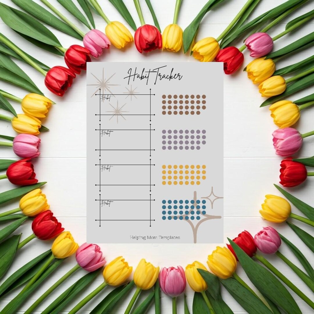 Monthly Habit Tracker Template Printable - Etsy