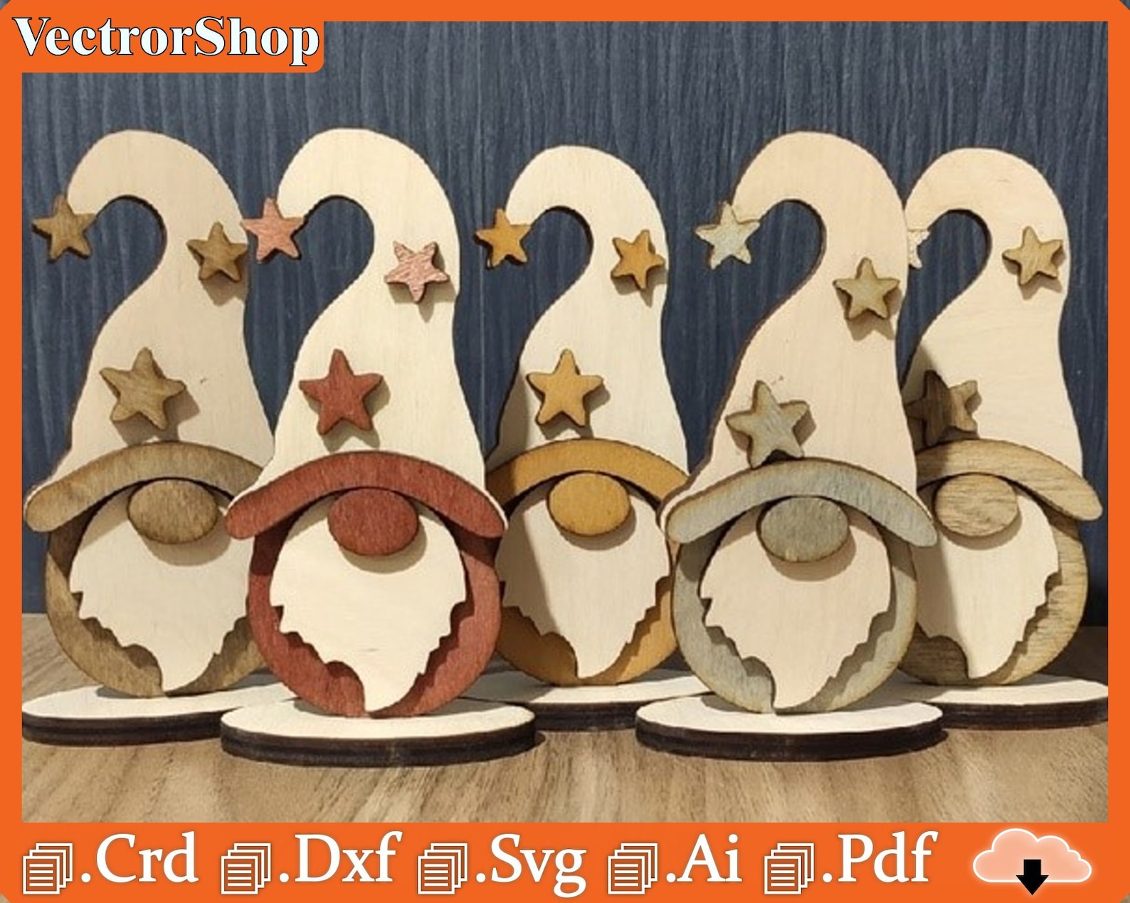 Gnomes for Laser Cutting / Christmas Decorations for Cnc Cutting ...