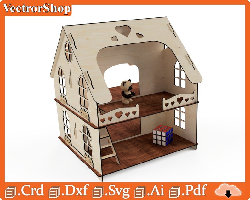 The Perfect Dollhouse With Laser Cut Vectors Create Your Own - Etsy