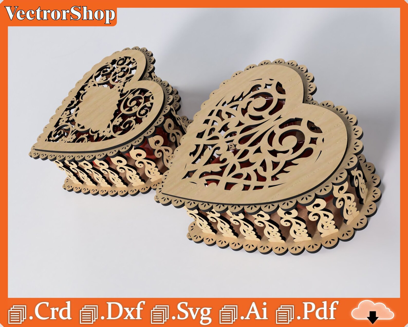 Heart Box / Love Box for Laser CNC Cut / Box for Gifts / Heart - Etsy