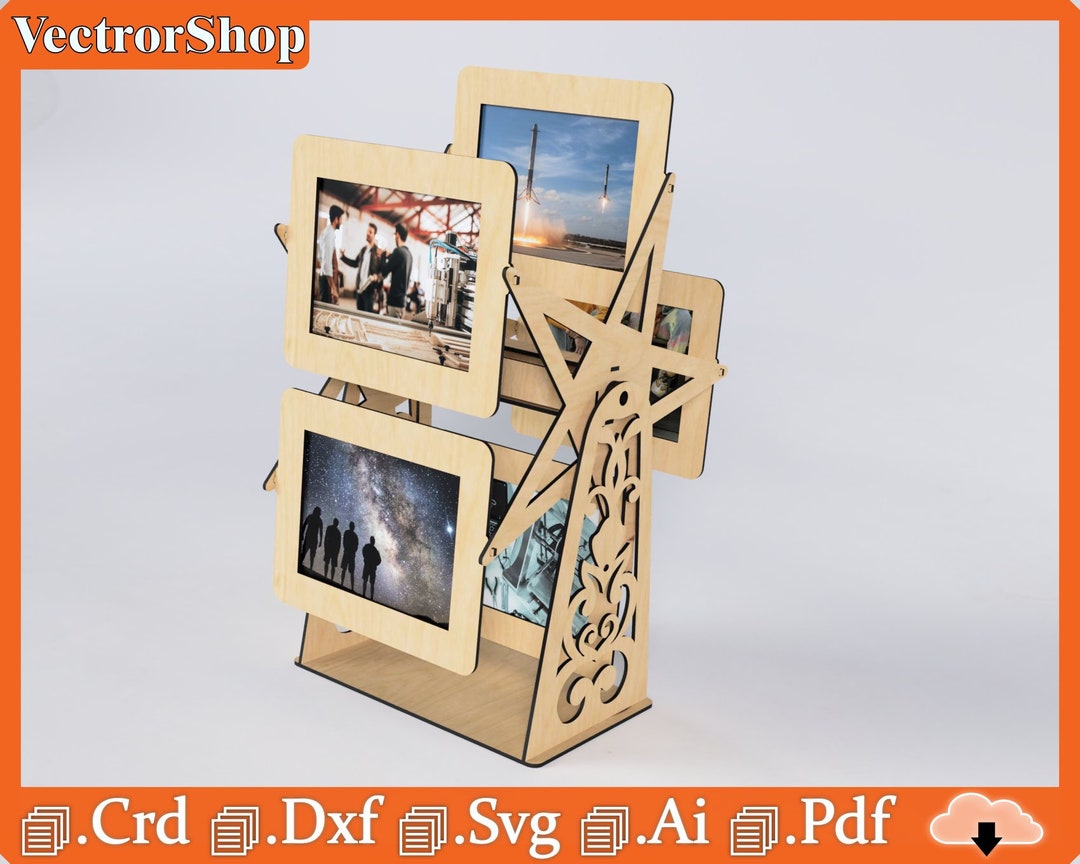 Carousel Photo Frames / Star Photo Frames / Home Decoration / Laser Cut ...