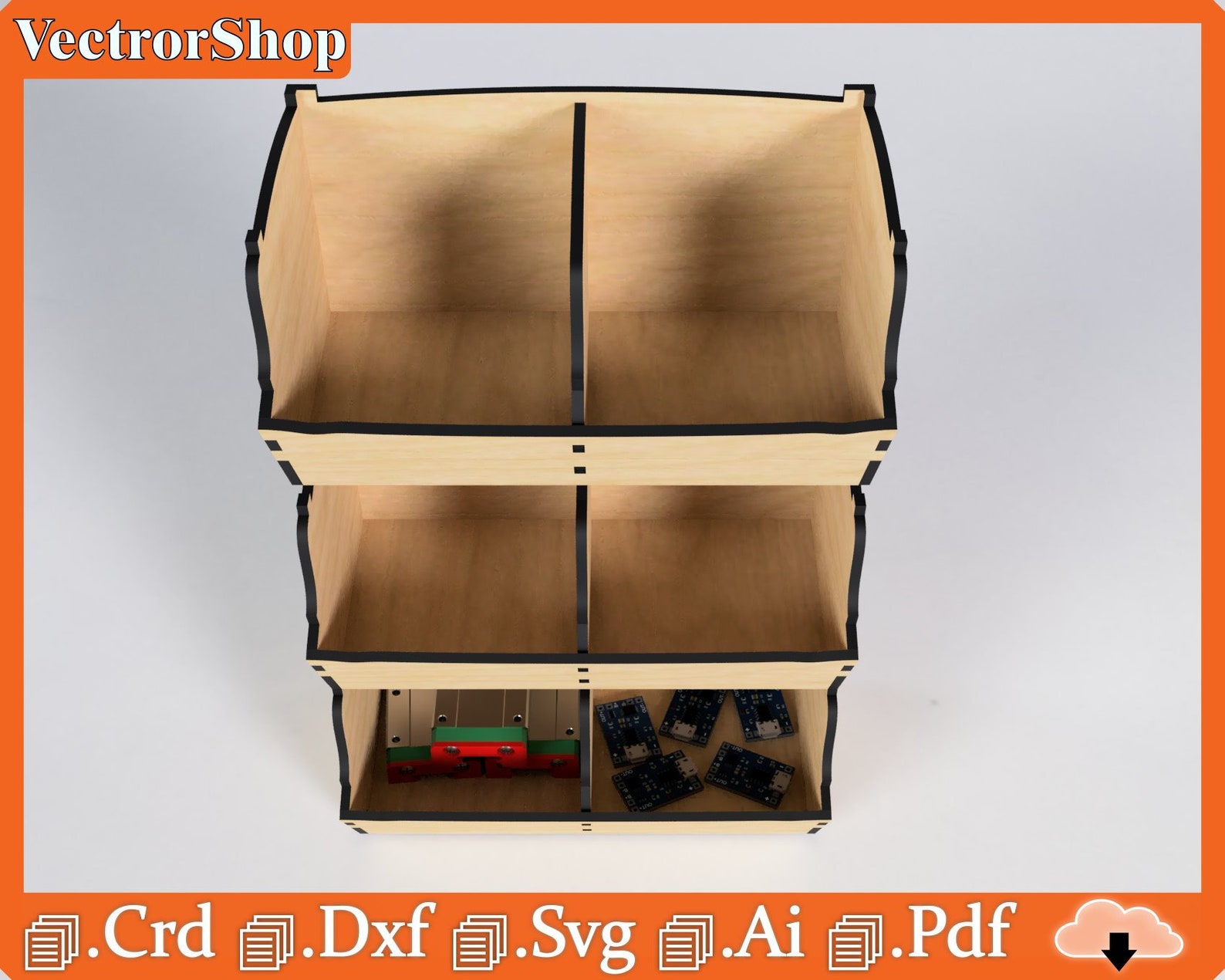 Vertical Laser Lace Box / Vectors for Laser / Organizer With - Etsy