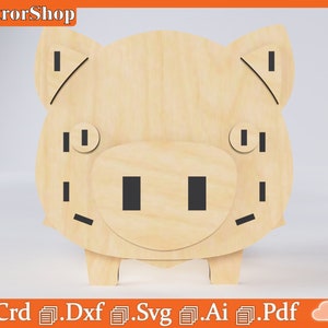 Pig Drawer for Laser Cut / Pig Pigece for Laser Cut / Box in the Form ...