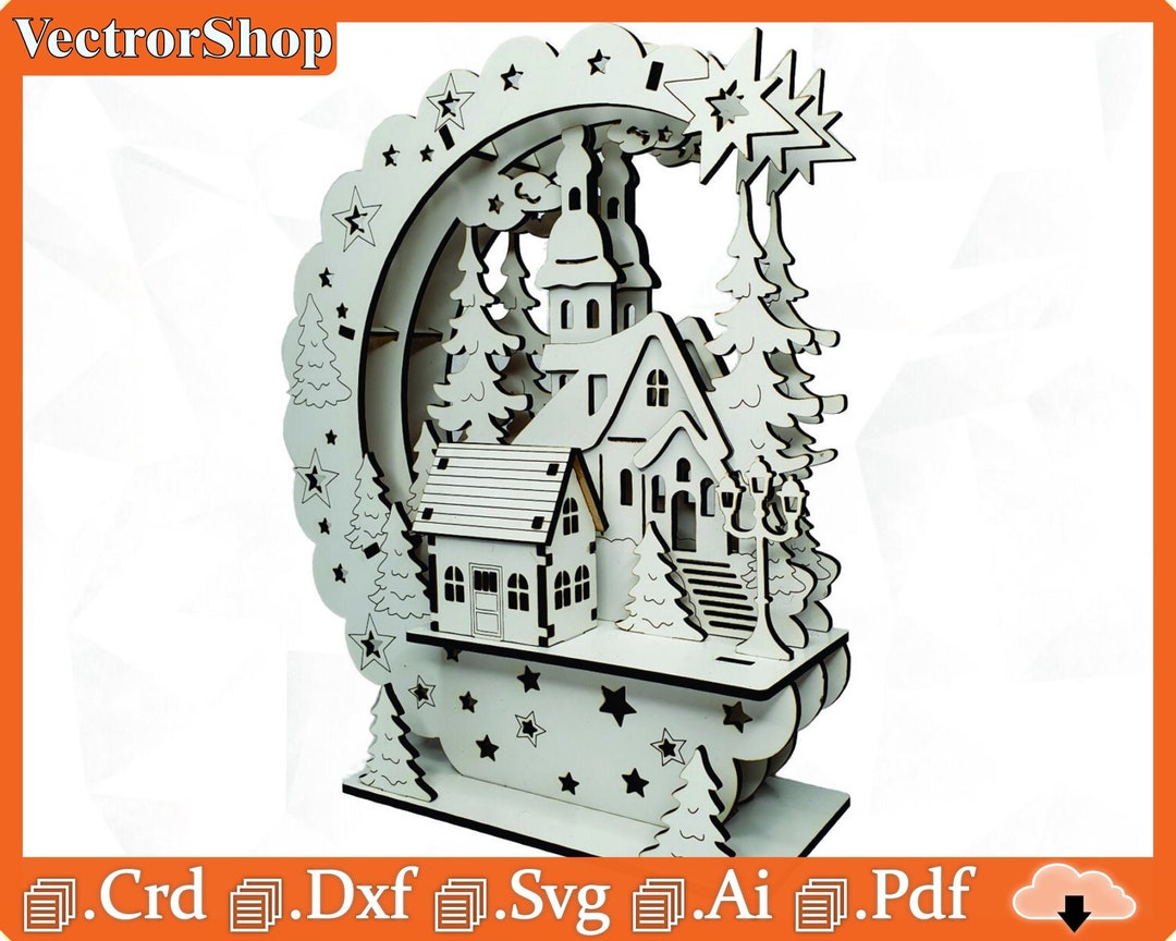 Christmas Laser Cut Christmas Decorations, Cnc Laser Machine Vectors ...