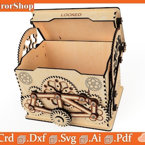 Mechanical Gearbox for Laser Cut / Gear Baul / Decorative Box for Laser ...