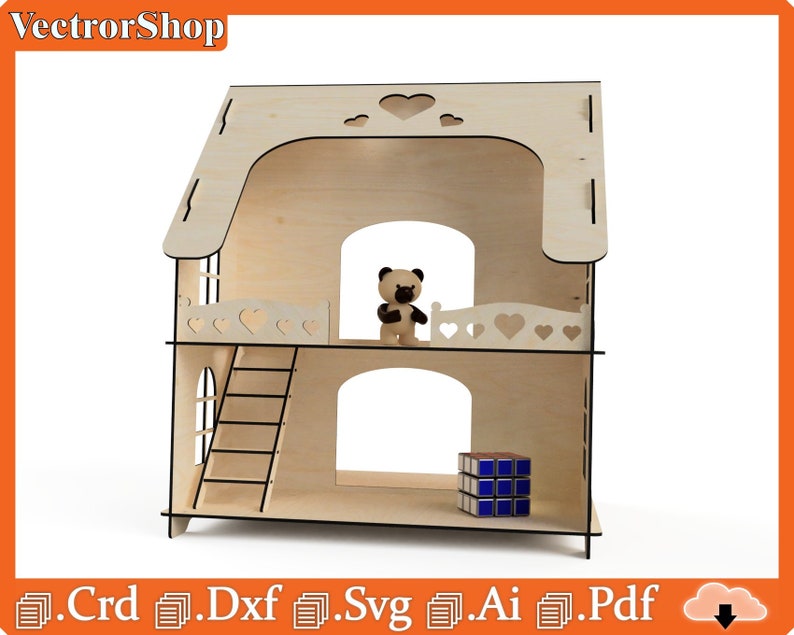 The Perfect Dollhouse With Laser Cut Vectors Create Your Own - Etsy
