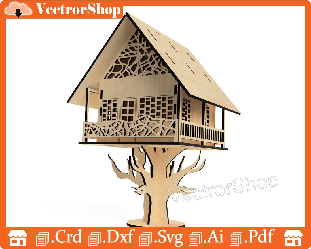 Bird House for Laser Cut / House to Hang in the Garden / Tree ...