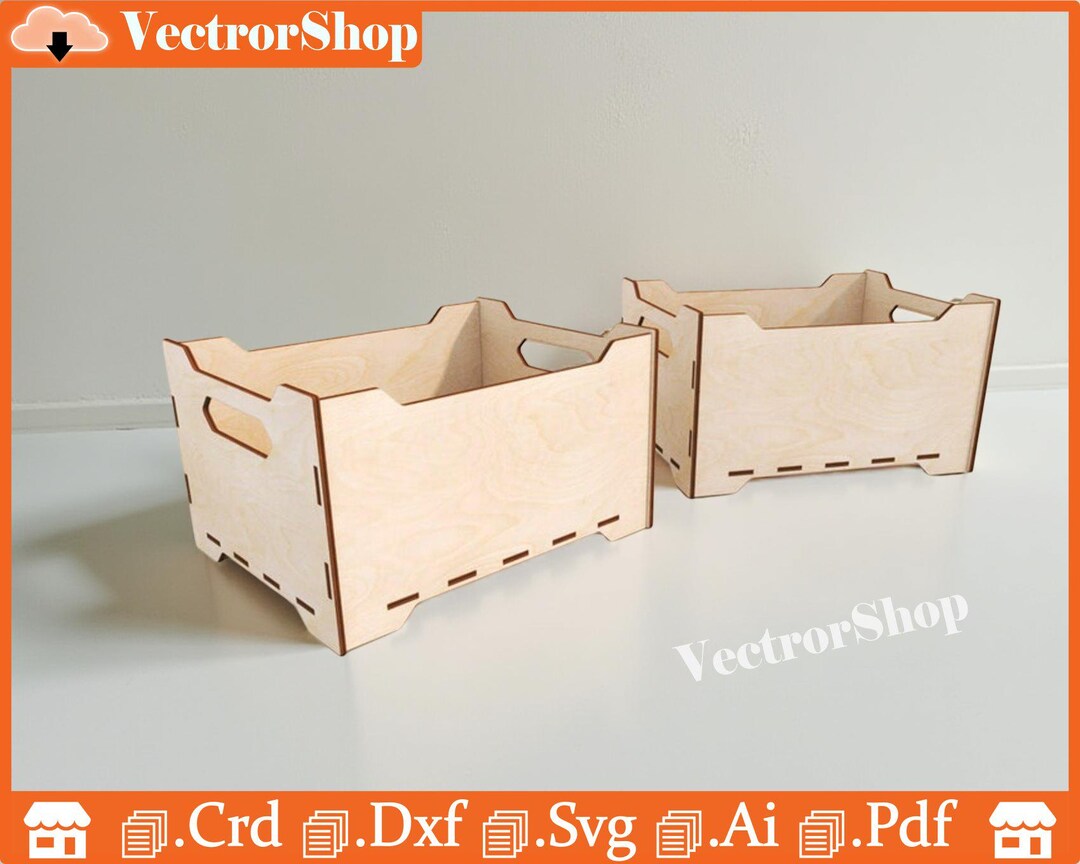 Storage Boxes / Vector for Laser Cut / Templates CNC / SVG DXF Corted ...