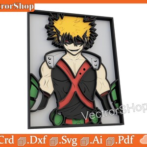 Katsuki Bakugo Multicapa Box for Laser Cut/ Multicapa Anime Box for ...