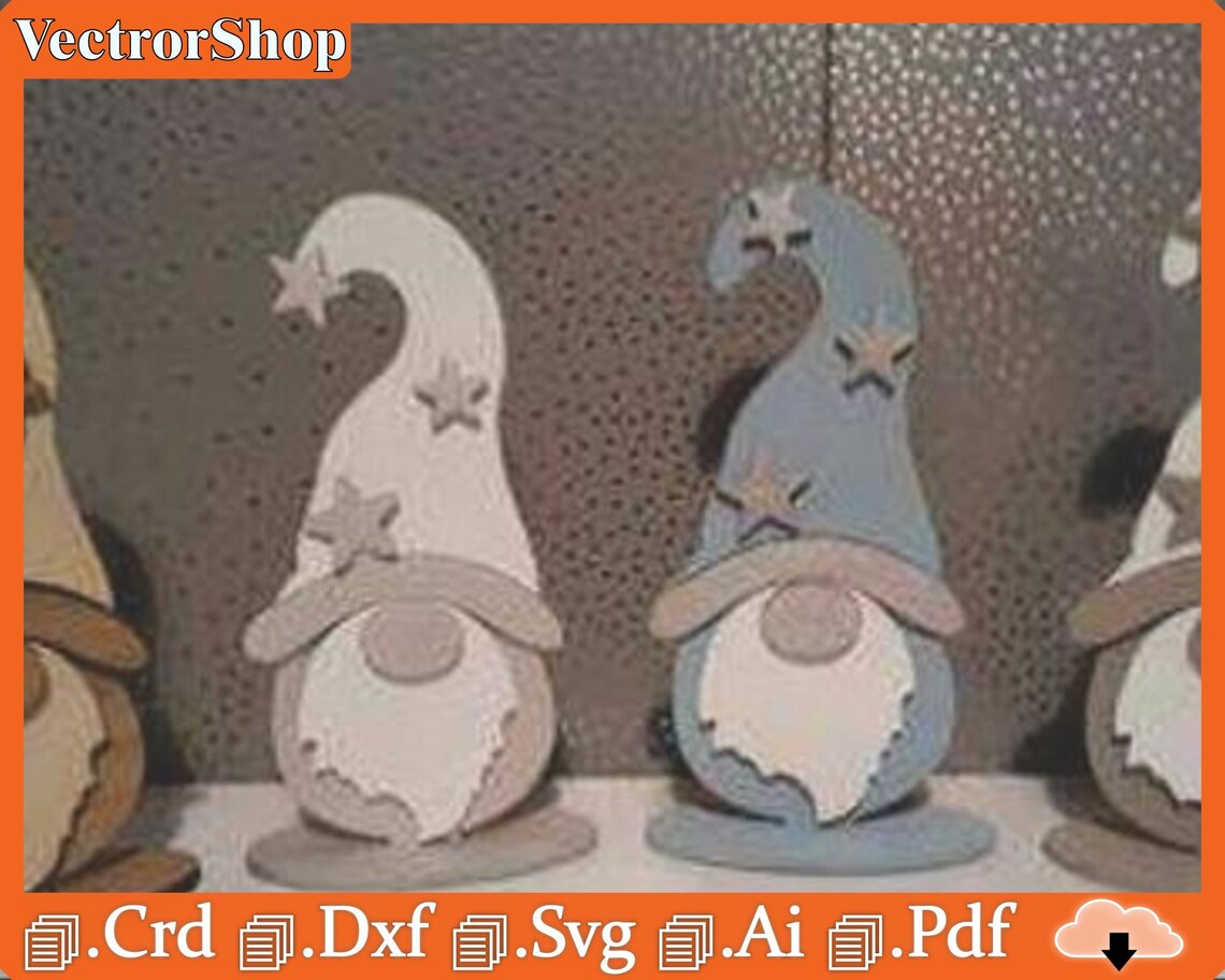 Gnomes for Laser Cutting / Christmas Decorations for Cnc Cutting ...