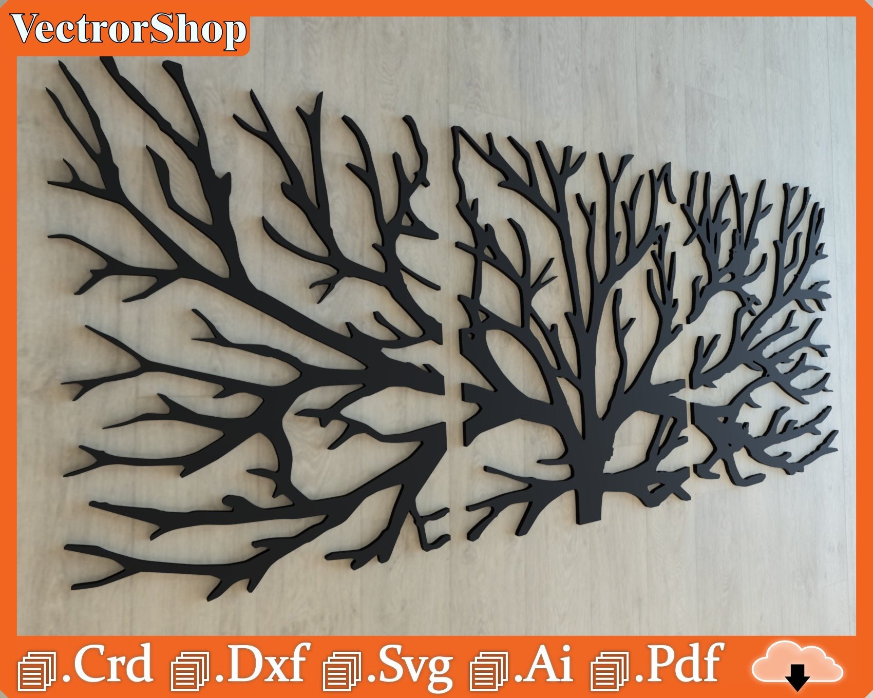 Tree Branches for Laser CNC Cut / Tree Branches With Relief / - Etsy