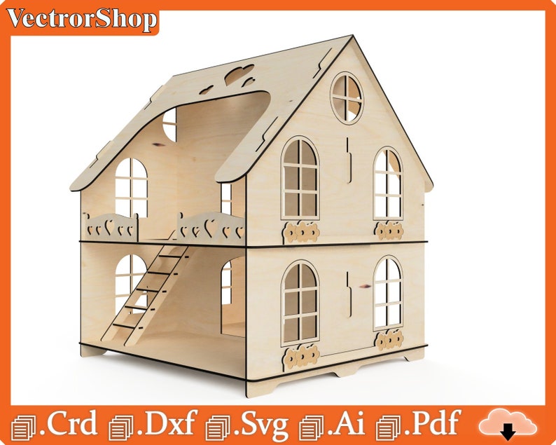 The Perfect Dollhouse With Laser Cut Vectors Create Your Own - Etsy