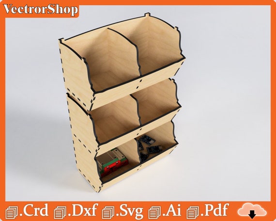 Vertical Laser Lace Box / Vectors for Laser / Organizer With - Etsy