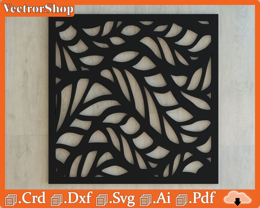 Sheets of Leaves / Vector for Laser Cut / Home Decoration / Decoration ...