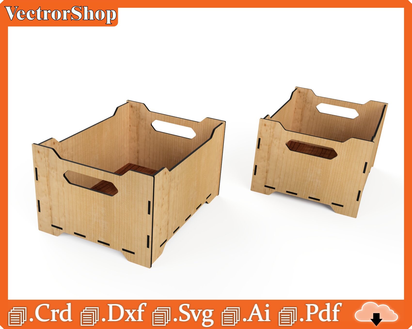 Storage Boxes / Vector for Laser Cut / Templates CNC / SVG DXF - Etsy