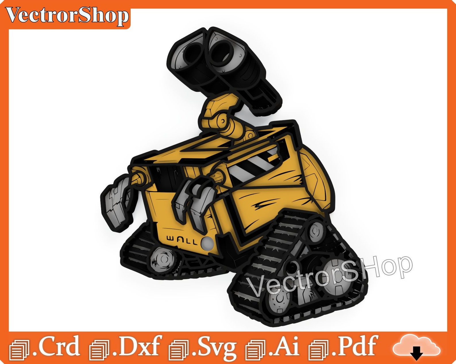 Wall-e Robot Laser Cut Files, Multilayer CNC Template (digital Download ...