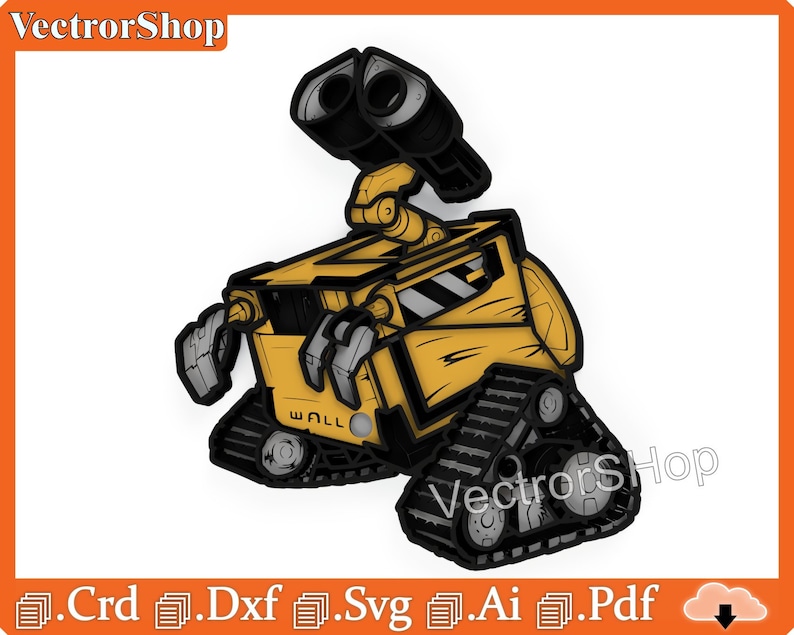 Wall-e Robot Laser Cut Files, Multilayer CNC Template (digital Download ...