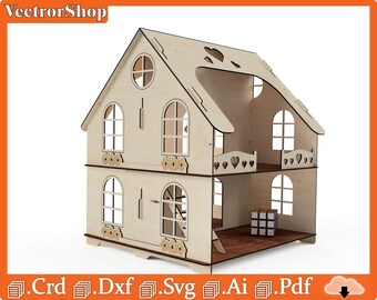 The Perfect Dollhouse With Laser Cut Vectors, Create Your Own Dollhouse ...