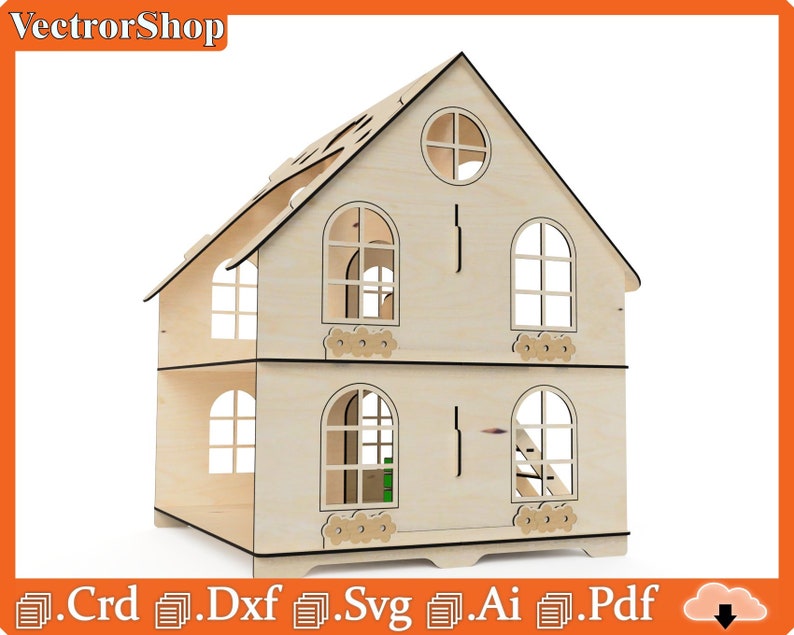The Perfect Dollhouse With Laser Cut Vectors Create Your Own - Etsy