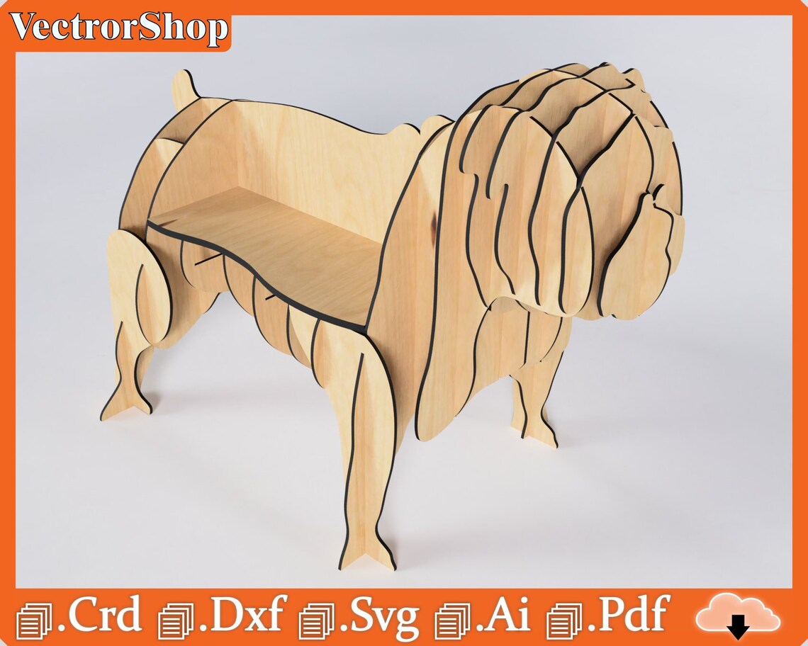 Laser Cut Dog / Organizer for Six Pack / Vector Dog shaped - Etsy