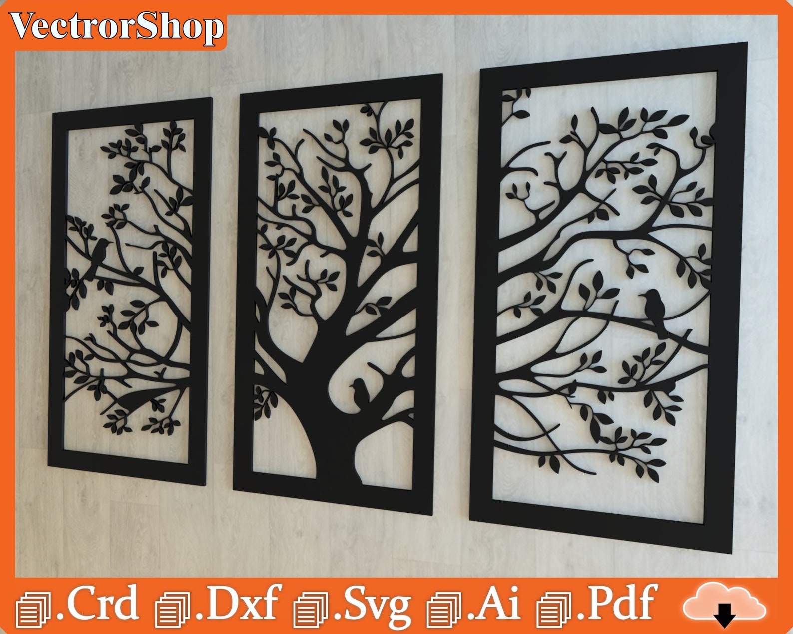 Decoración de interior para cnc / Cuadros de pared / Arbol de - Etsy España