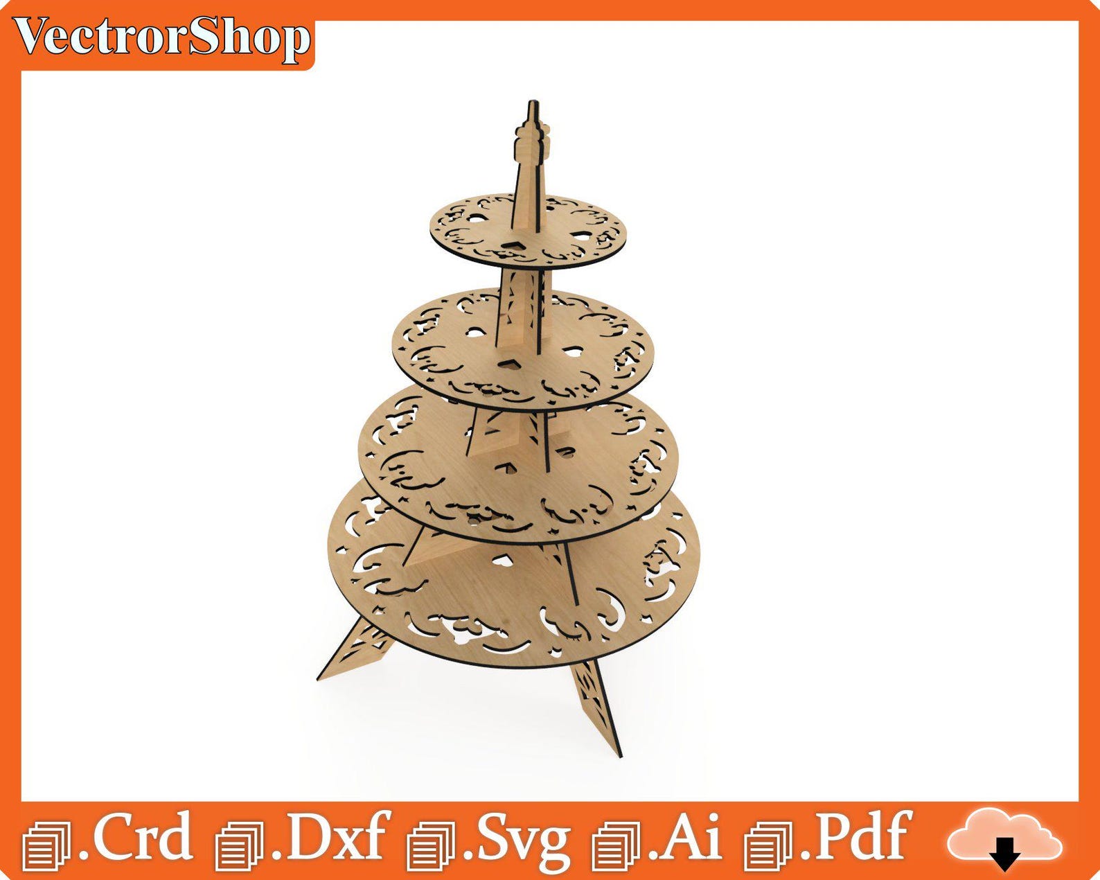 4 Story Eiffel Tower / Cake Tower / Party Shelf / Digital Table ...