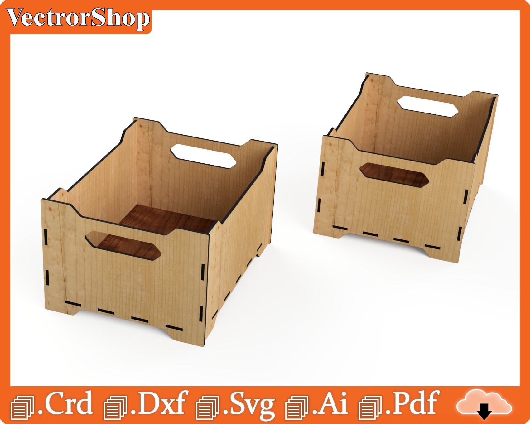 Storage Boxes / Vector for Laser Cut / Templates CNC / SVG DXF - Etsy