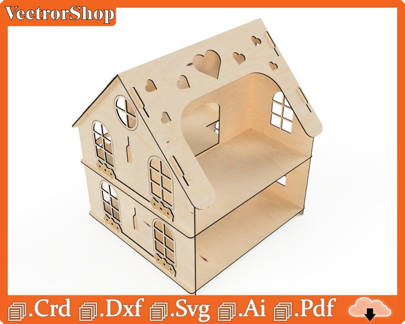 The Perfect Dollhouse With Laser Cut Vectors Create Your Own - Etsy