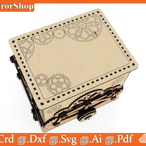 Mechanical Gearbox for Laser Cut / Gear Baul / Decorative Box for Laser ...