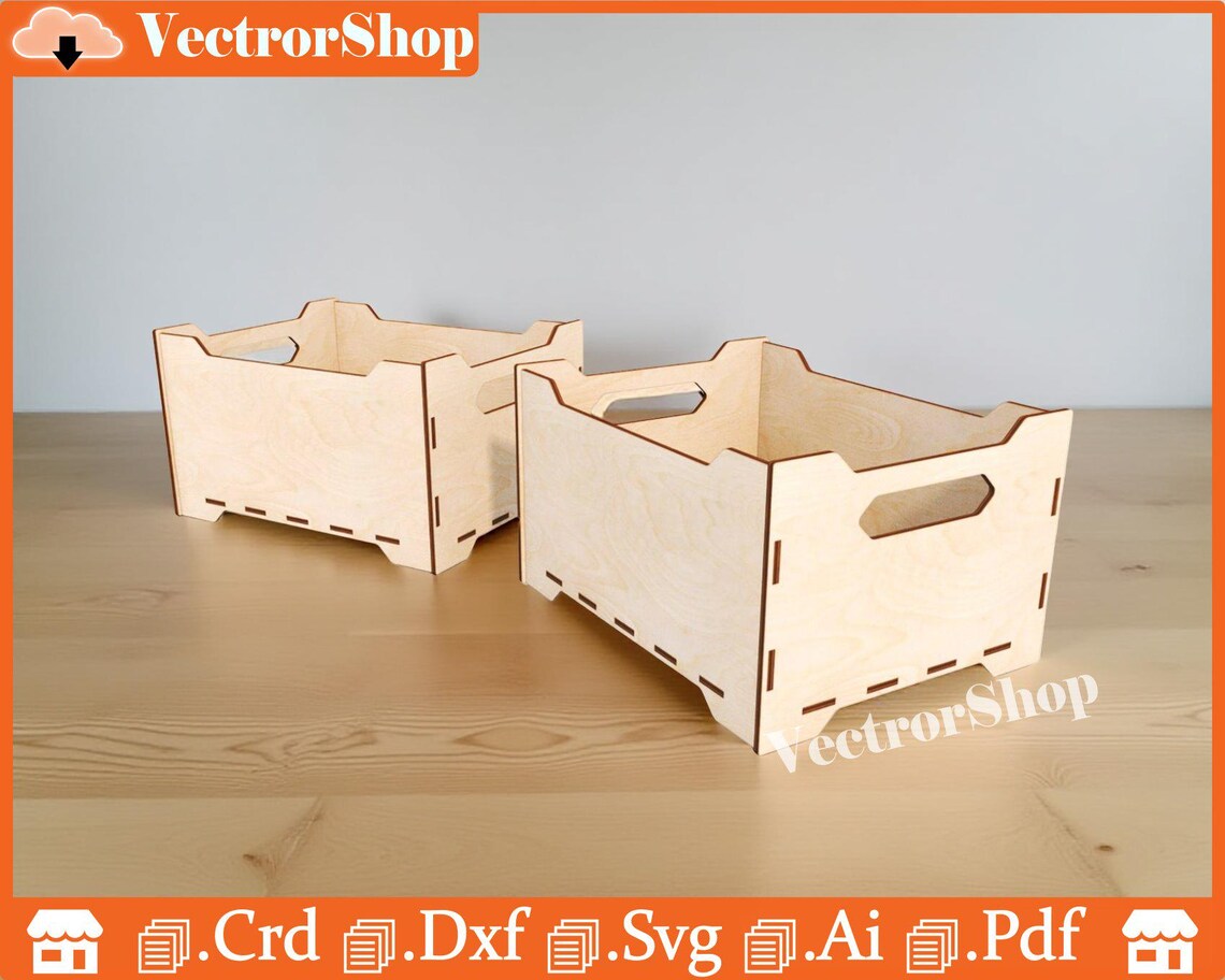 Storage Boxes / Vector for Laser Cut / Templates CNC / SVG DXF Corted ...
