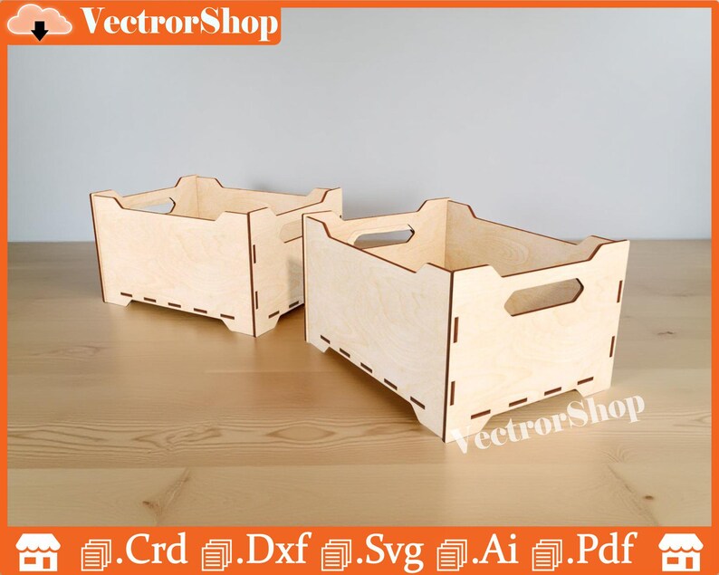Storage Boxes / Vector for Laser Cut / Templates CNC / SVG DXF Corted ...