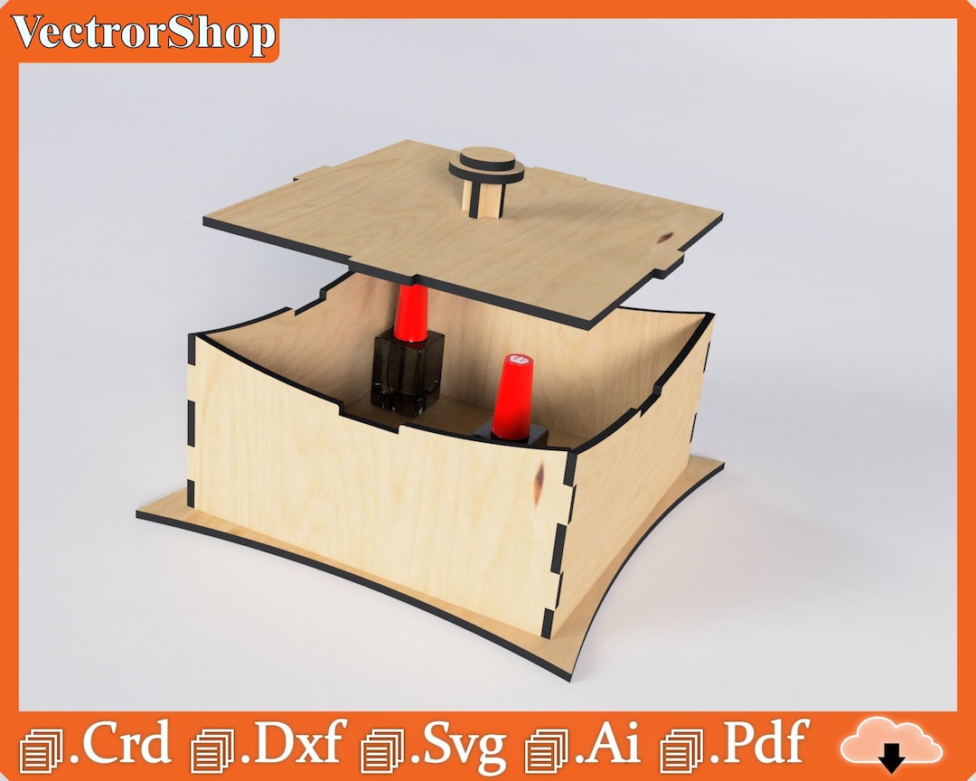 Square Box for Laser Cnc Cutting / Home Storage and Organization ...