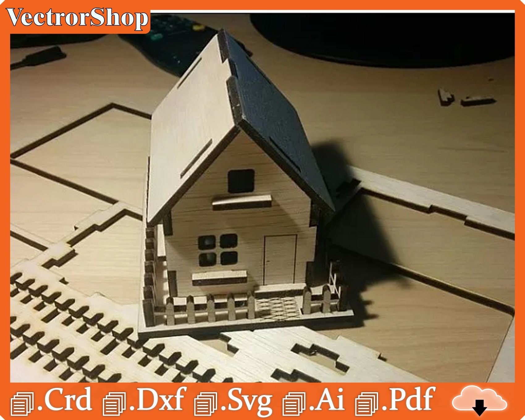 Decorative House for Cnc Laser Cutting / Home Decoration for - Etsy