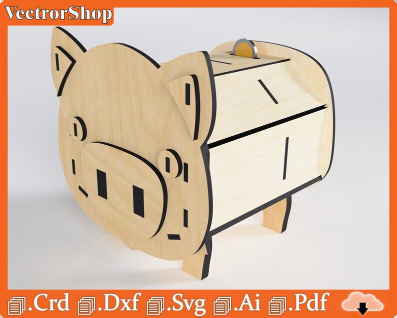 Pig Drawer for Laser Cut / Pig Pigece for Laser Cut / Box in - Etsy